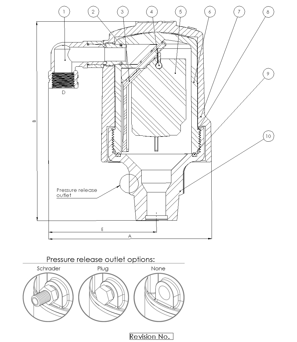 ARI Air Valves ‎Standard Pressure 10–16 bar / 150–250 psi D40C-P16-T1