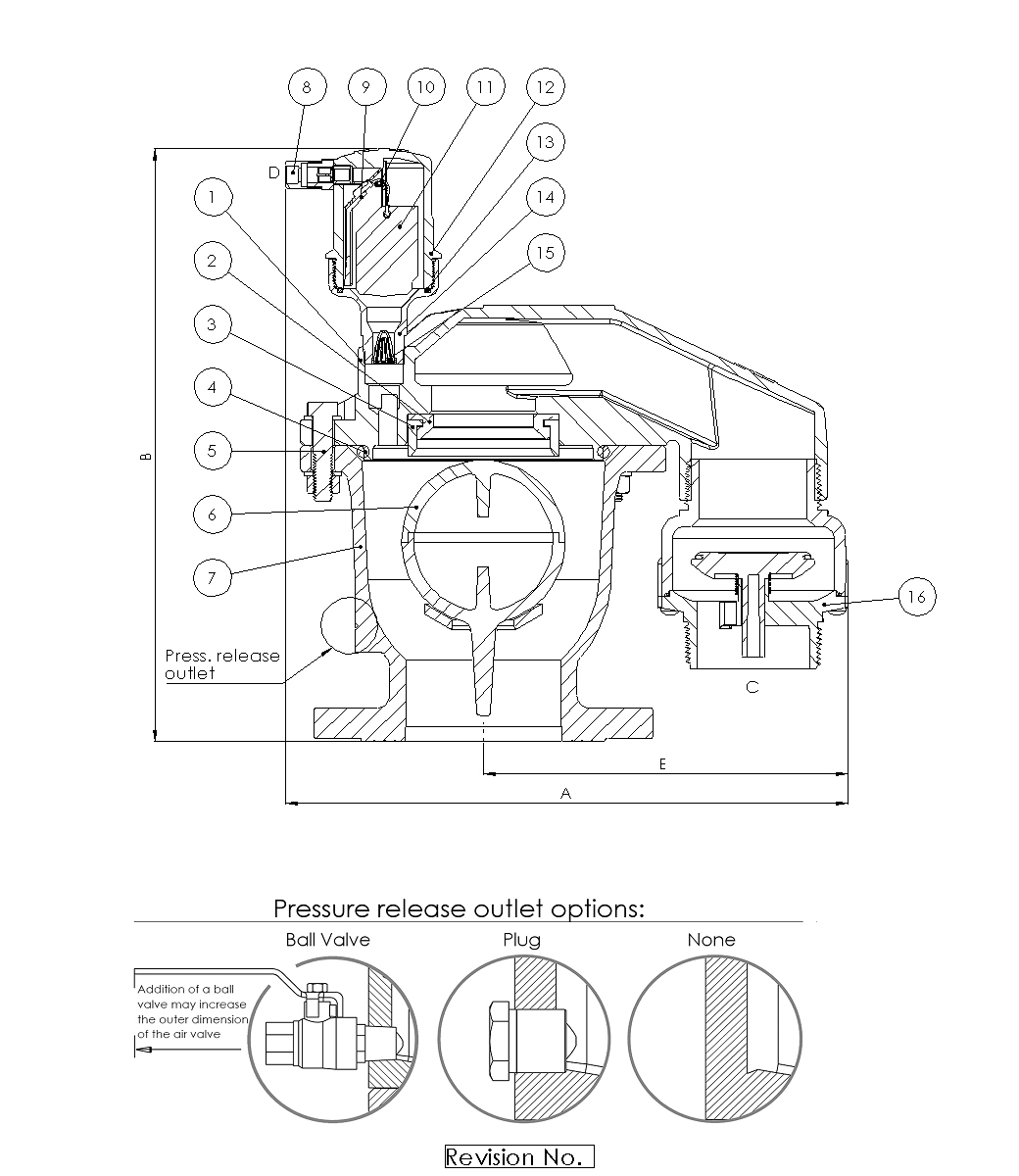 ARI Air Valves ‎Standard Pressure 10–16 bar / 150–250 psi ‎D50-V-P16–04
