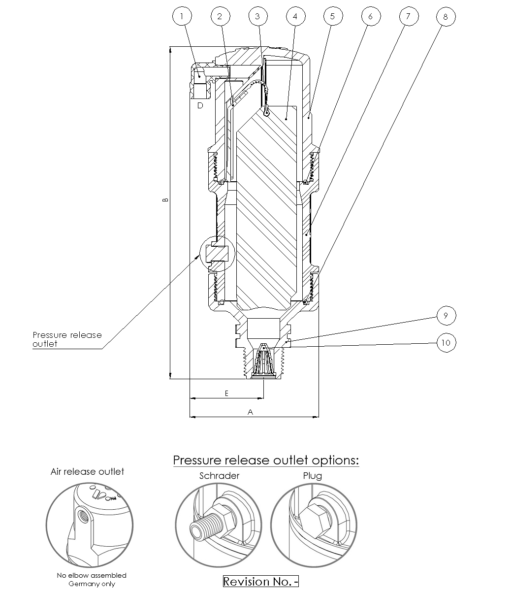 ARI Air Valves Working Pressure 16 bar / 250 psi S50L-P16-T34