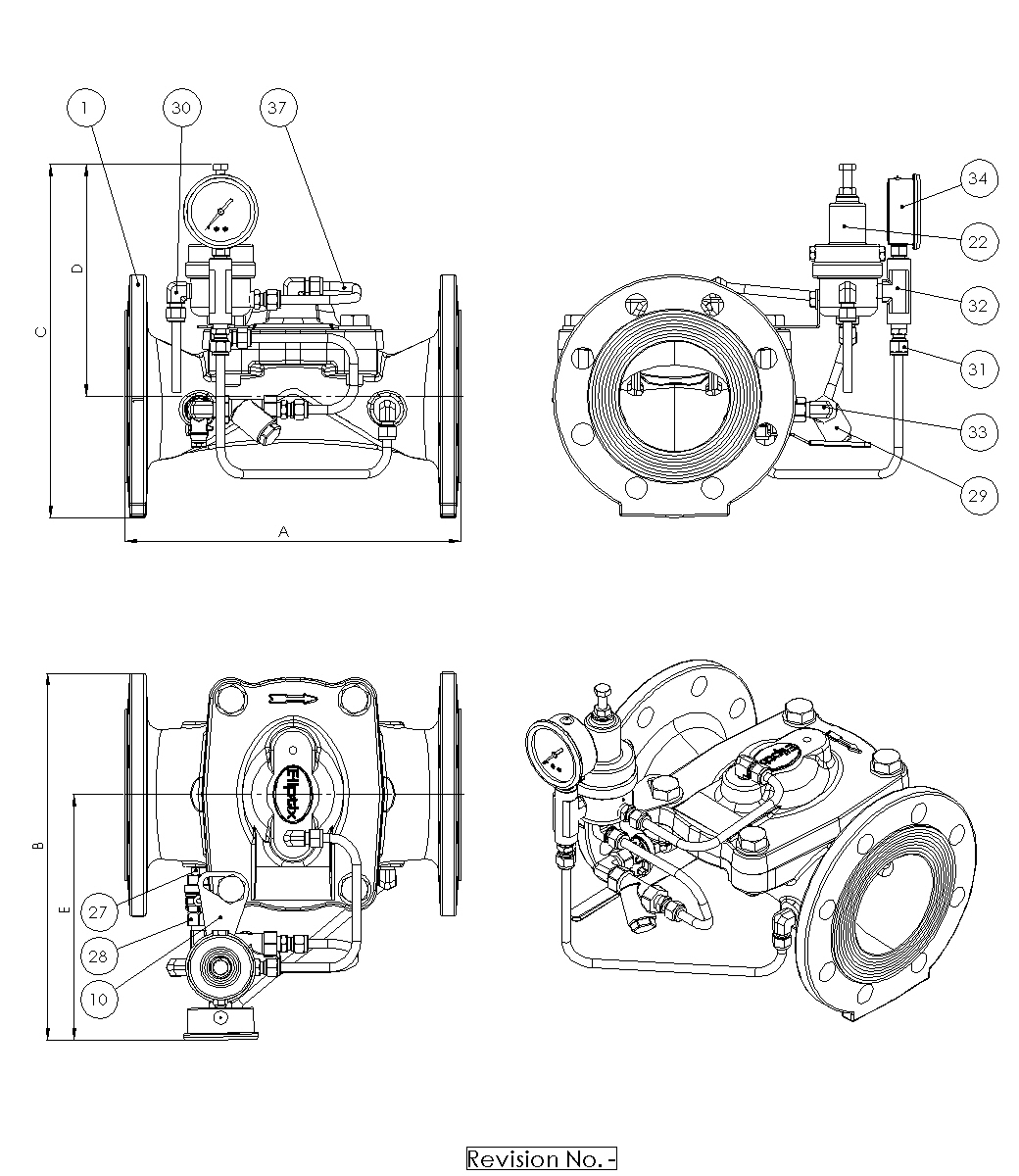 ARI Air Valves Pressure Reducing Control Valve ‎W30R-PN6–02FL